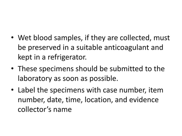 Methods of collection and preservation of Biological evidence 400L.pptx