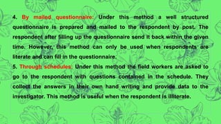 METHODS OF COLLECTION OF DATA I BSc.ppt