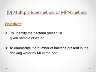 Methods of collectons of water samples and microbiological (1) | PPTX