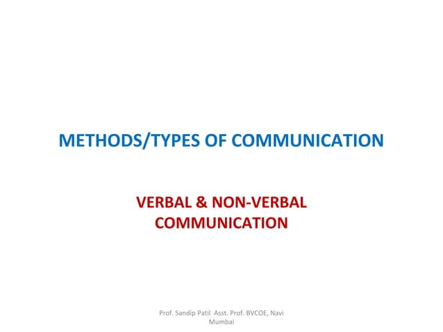 Methods of communication | PPT