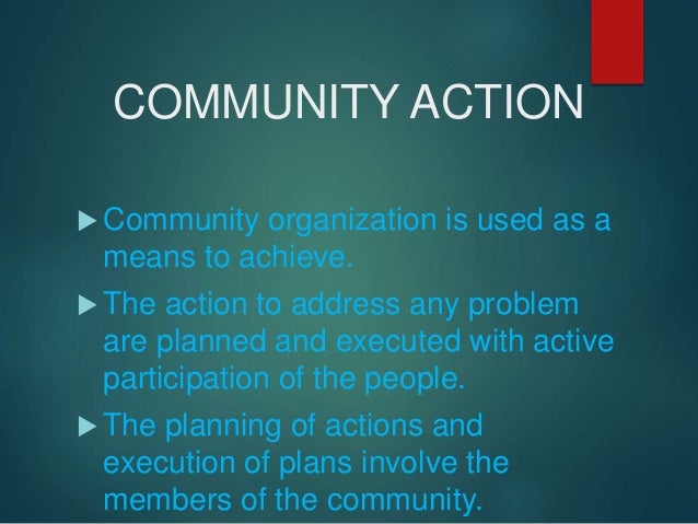 Methods of community organization