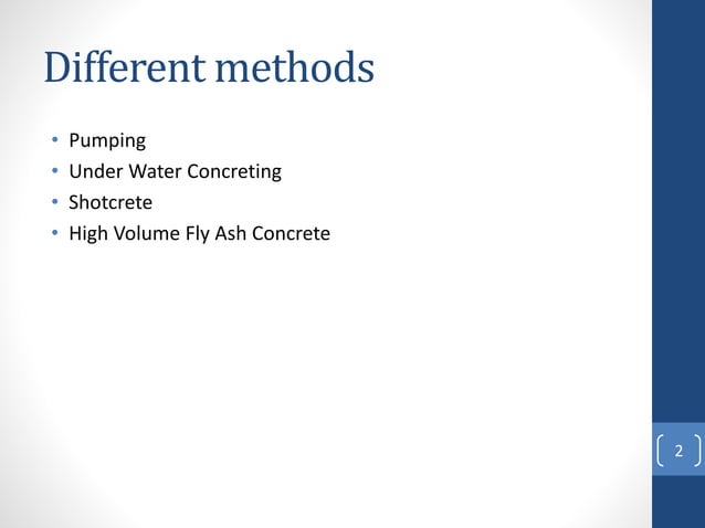 Methods of concreting | PPTX | Geology | Science