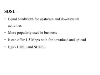 Methods of connecting internet | PPTX