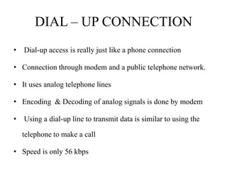 Methods of connecting internet | PPTX
