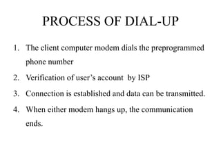 Methods of connecting internet | PPTX