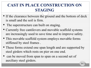 METHODS OF CONSTRUCTION OF BRIDGES. different types application ...