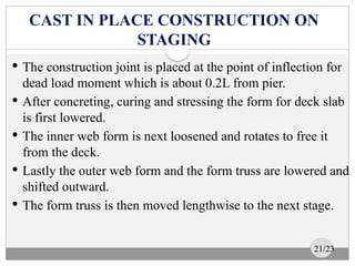 METHODS OF CONSTRUCTION OF BRIDGES. different types application ...