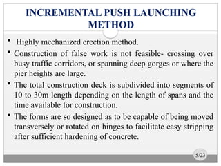 METHODS OF CONSTRUCTION OF BRIDGES. different types application ...