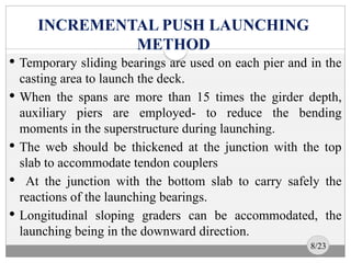METHODS OF CONSTRUCTION OF BRIDGES. different types application ...
