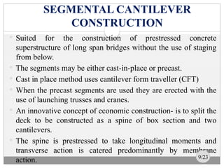 METHODS OF CONSTRUCTION OF BRIDGES. different types application ...