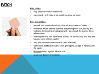 Methods of contraception | PPTX