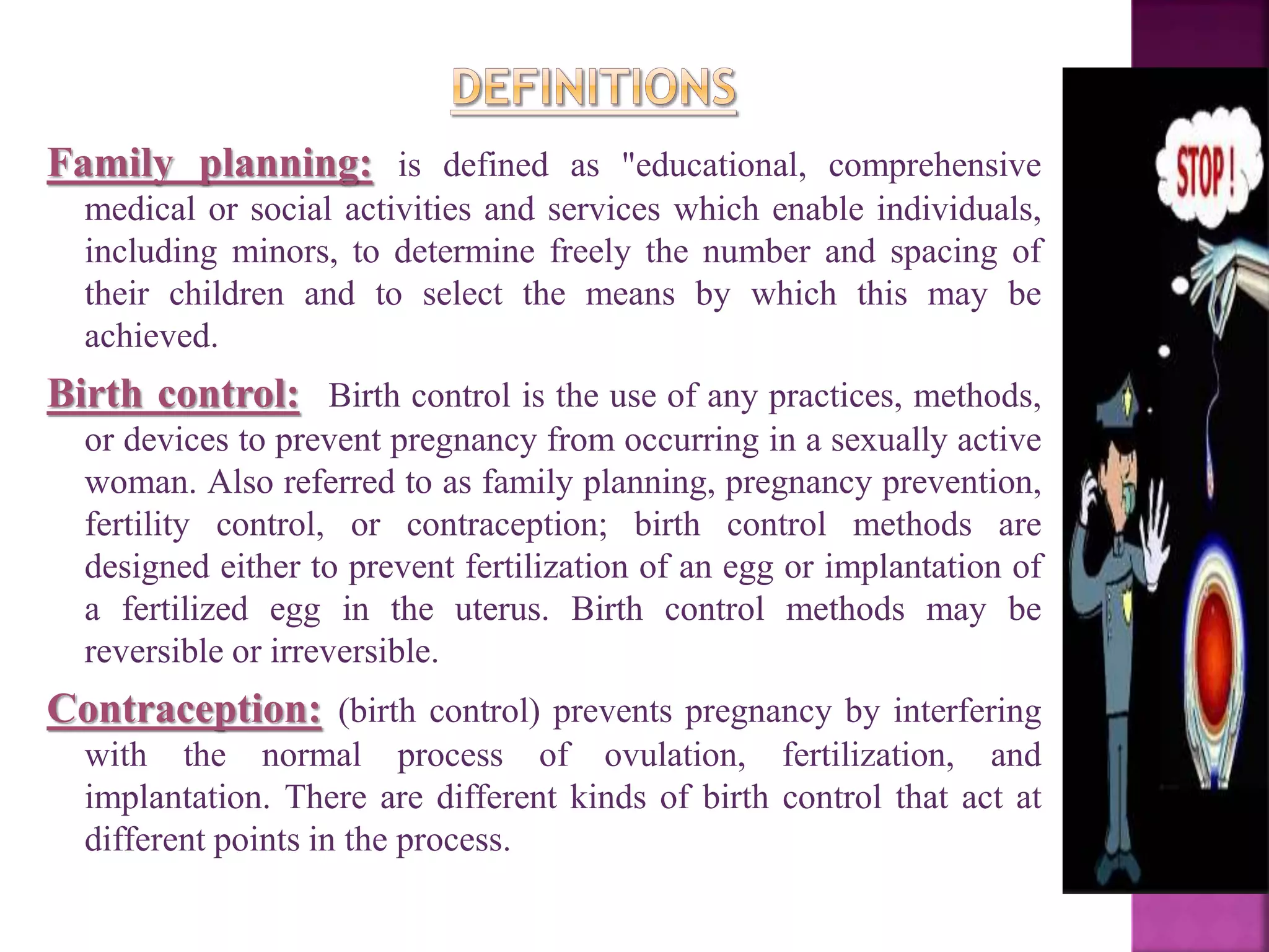 Methods of contraception | PPTX