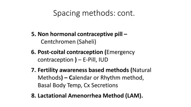 methods of contraception.pptx | Pregnancy | Reproductive Health