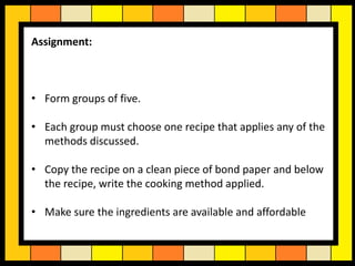 Methods of cooking | PPTX