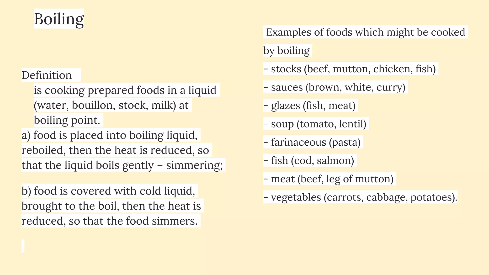 Methods of cooking food | PPTX