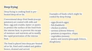 Methods of cooking food | PPTX | Cooking | Food & Drink