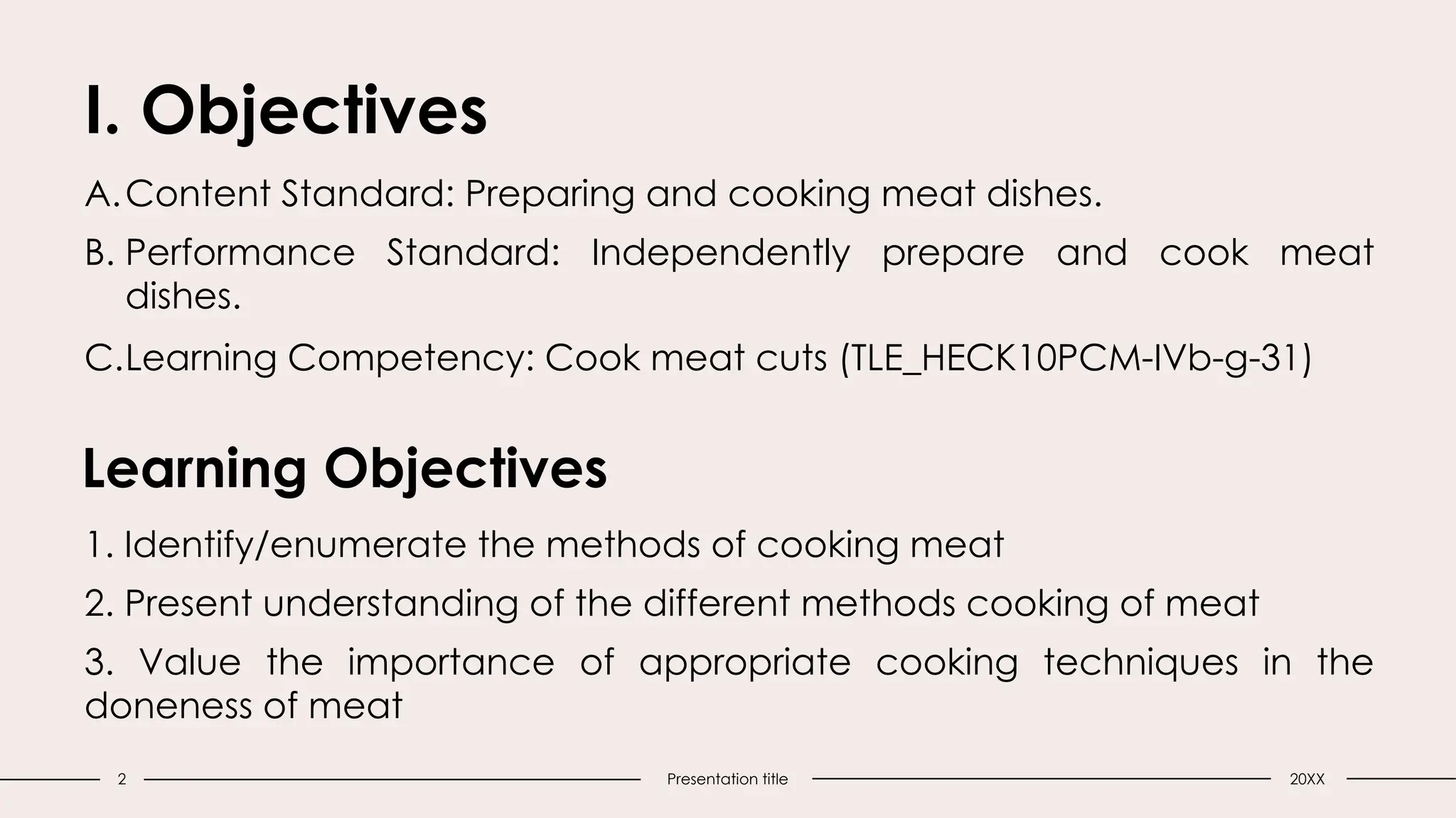 Methods of Cooking Meat - TLE Cookery Lesson | PPTX