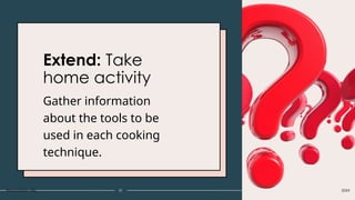 Methods of Cooking Meat - TLE Cookery Lesson | PPTX