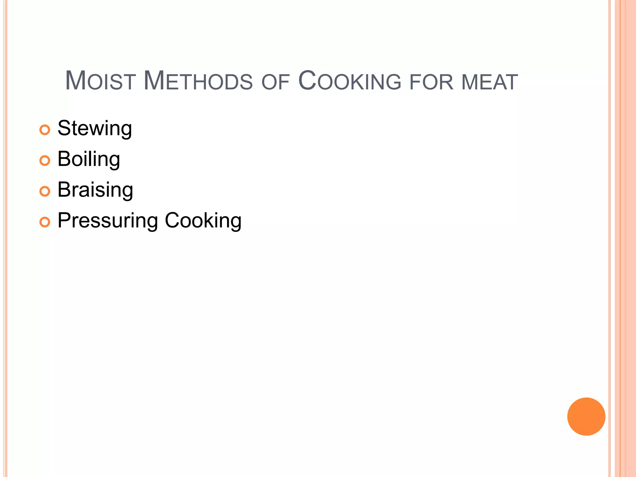 Methods of cooking meat and offal | PPT