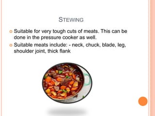 Methods of cooking meat and offal | PPTX