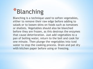 Methods of cooking vegetable dishes | PPTX