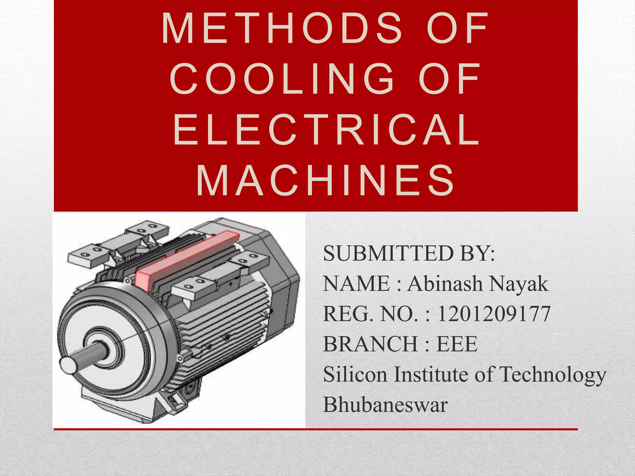Methods of cooling of electrical machines | PPTX