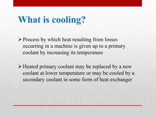 Methods of cooling of electrical machines | PPTX