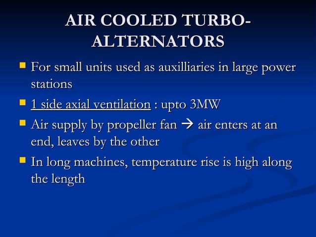 Methods Of Cooling Of Rotating Electrical Machines