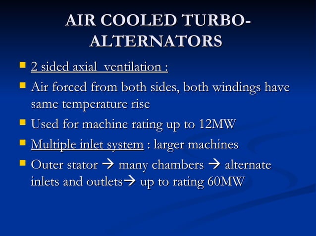 Methods Of Cooling Of Rotating Electrical Machines