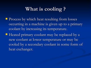 Methods Of Cooling Of Rotating Electrical Machines | PPT