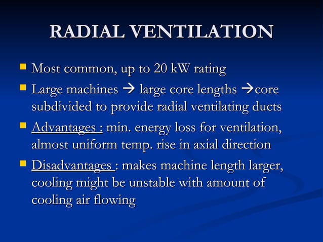 Methods Of Cooling Of Rotating Electrical Machines