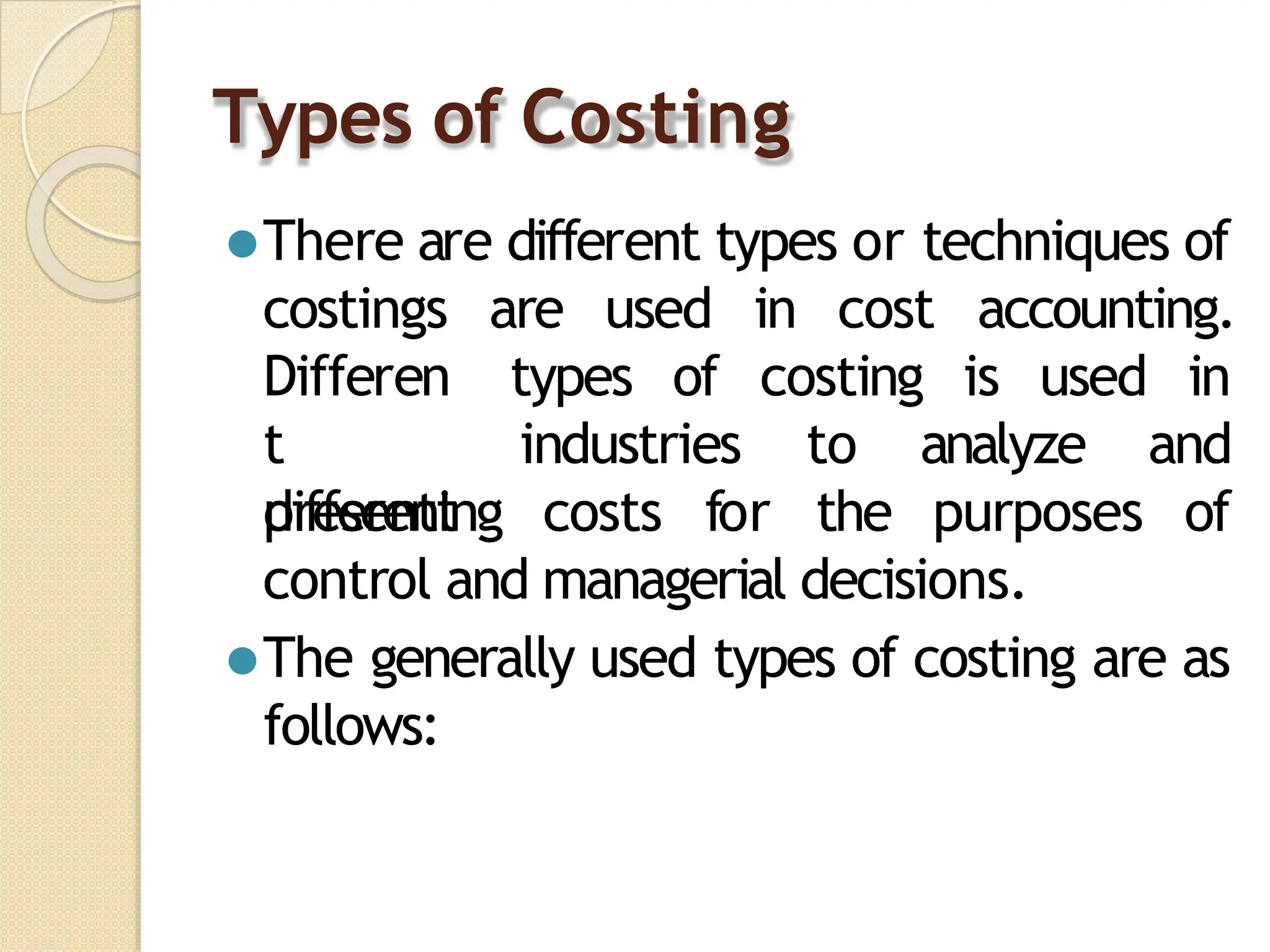 methods of costing.pptx powerpoint presentation | PPTX