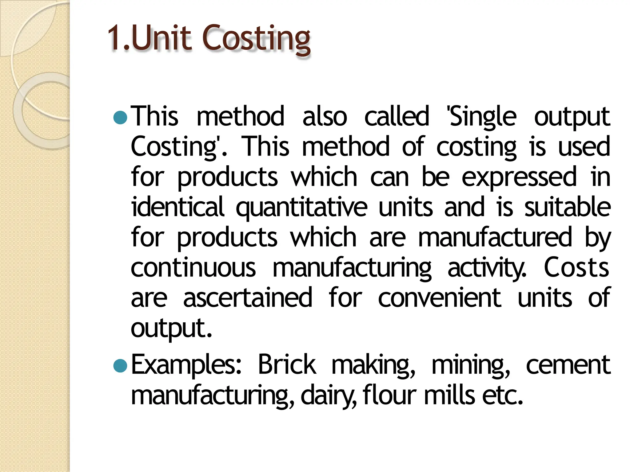 methods of costing.pptx powerpoint presentation | PPTX