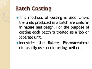 methods of costing.pptx powerpoint presentation | PPTX
