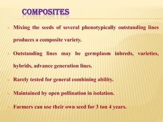 Methods of crop improvement and its application in crosspollinated ...