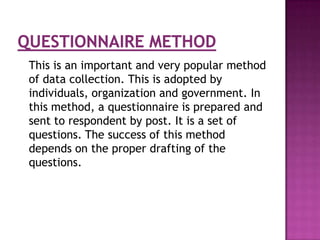 Methods of data collection | PPTX