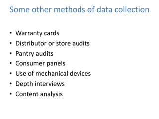 Methods of data collection..brm... | PPTX