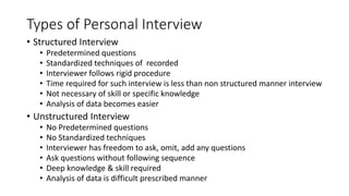 Methods of data collection | PPTX