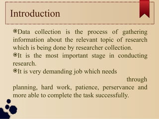 Methods of Data Collection in Research.pptx | Education