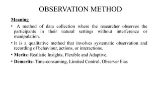 Methods of data collection.pptx (Statistics) | PPTX