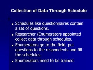 Methods of Data Collection and sources of data | PPTX