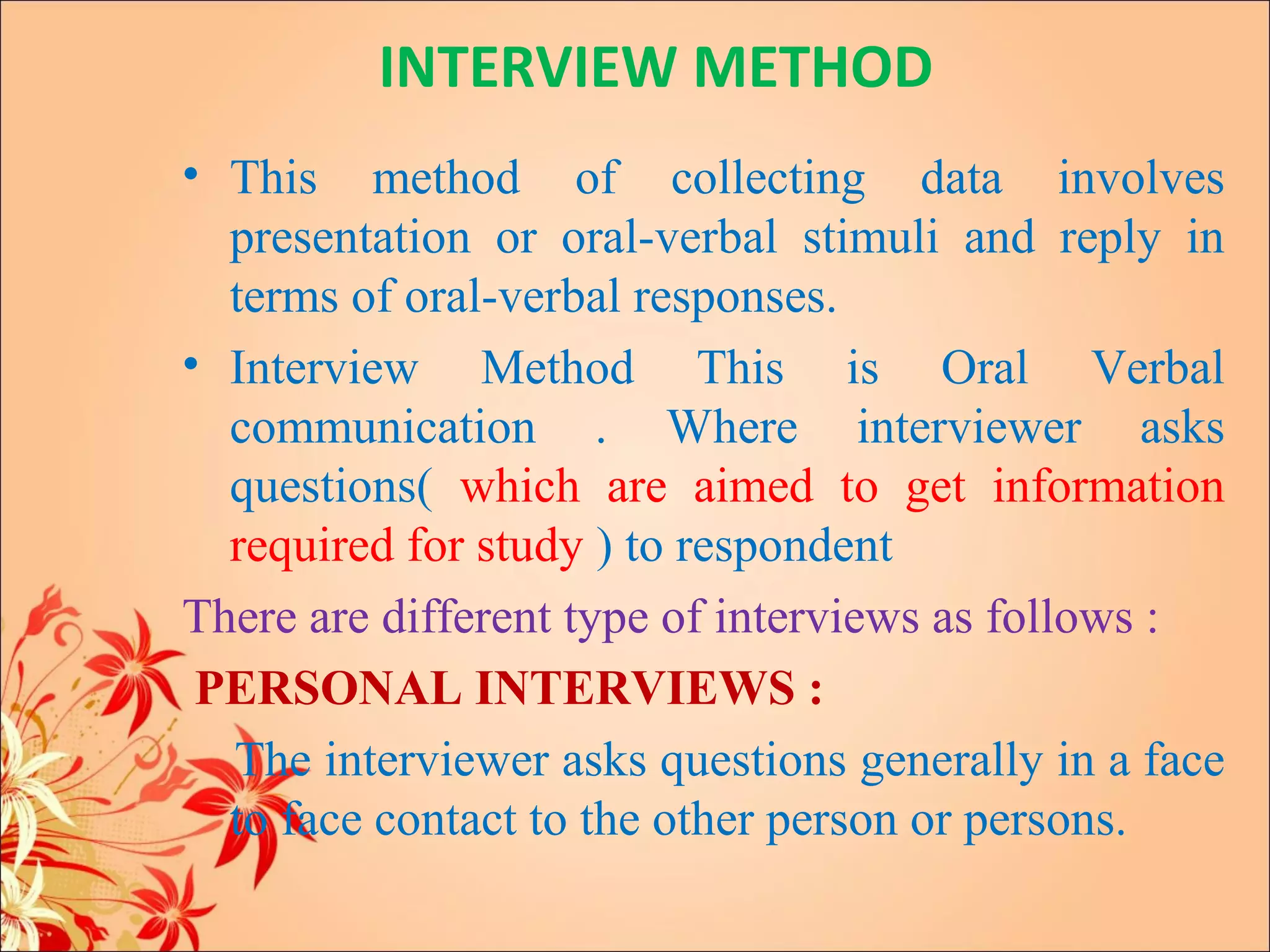 Methods of data collection | PPT