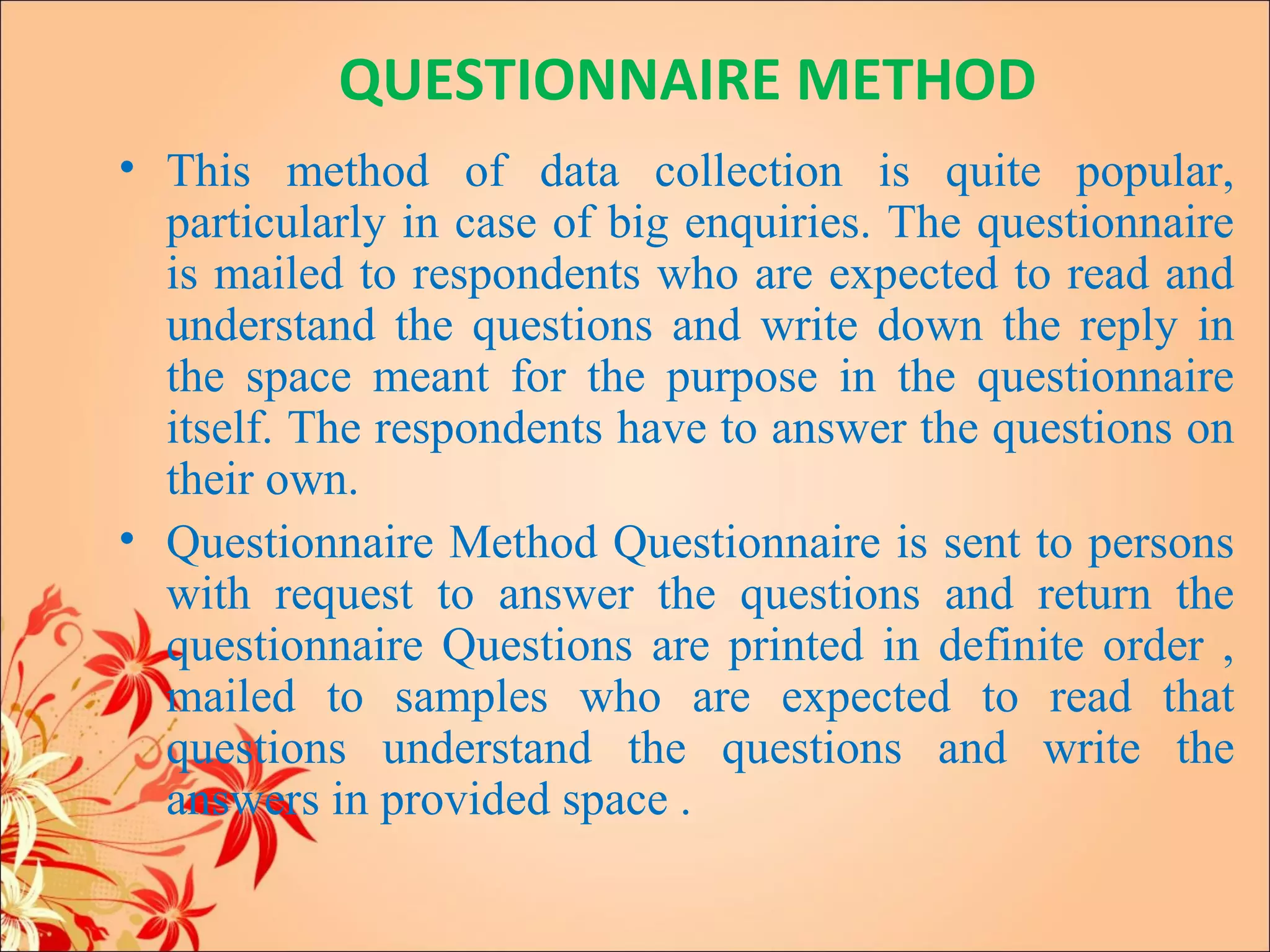 Methods of data collection | PPT