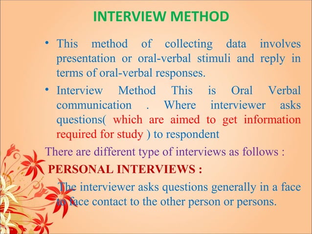 Methods of data collection | PPT