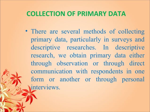 Methods of data collection | PPT
