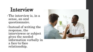 Methods of Data Collection, Sampling Techniques and Methods in ...