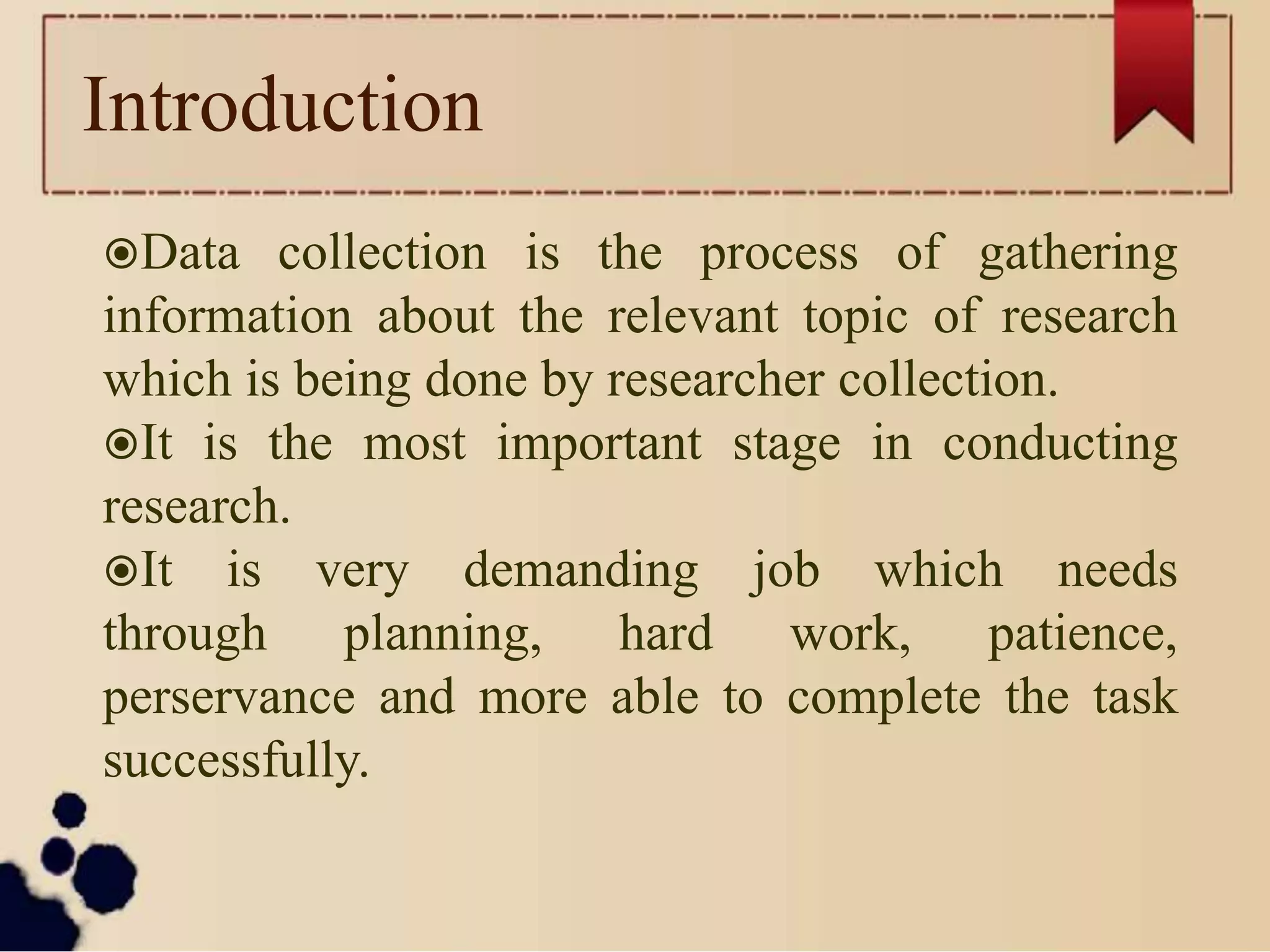 Methods of data collection sdr final | PPTX