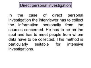 Methods of Data Collection - Primary, Secondary | PPT