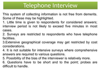 Methods of Data Collection - Primary, Secondary | PPT