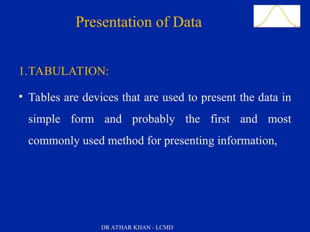 Methods of data presentation | PDF